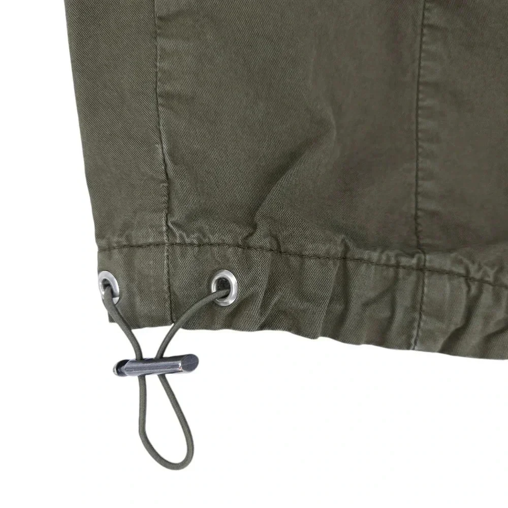 Zara | Pants & Jumpsuits | Zara Relaxed Daily Pants Olive Green Pleated ...